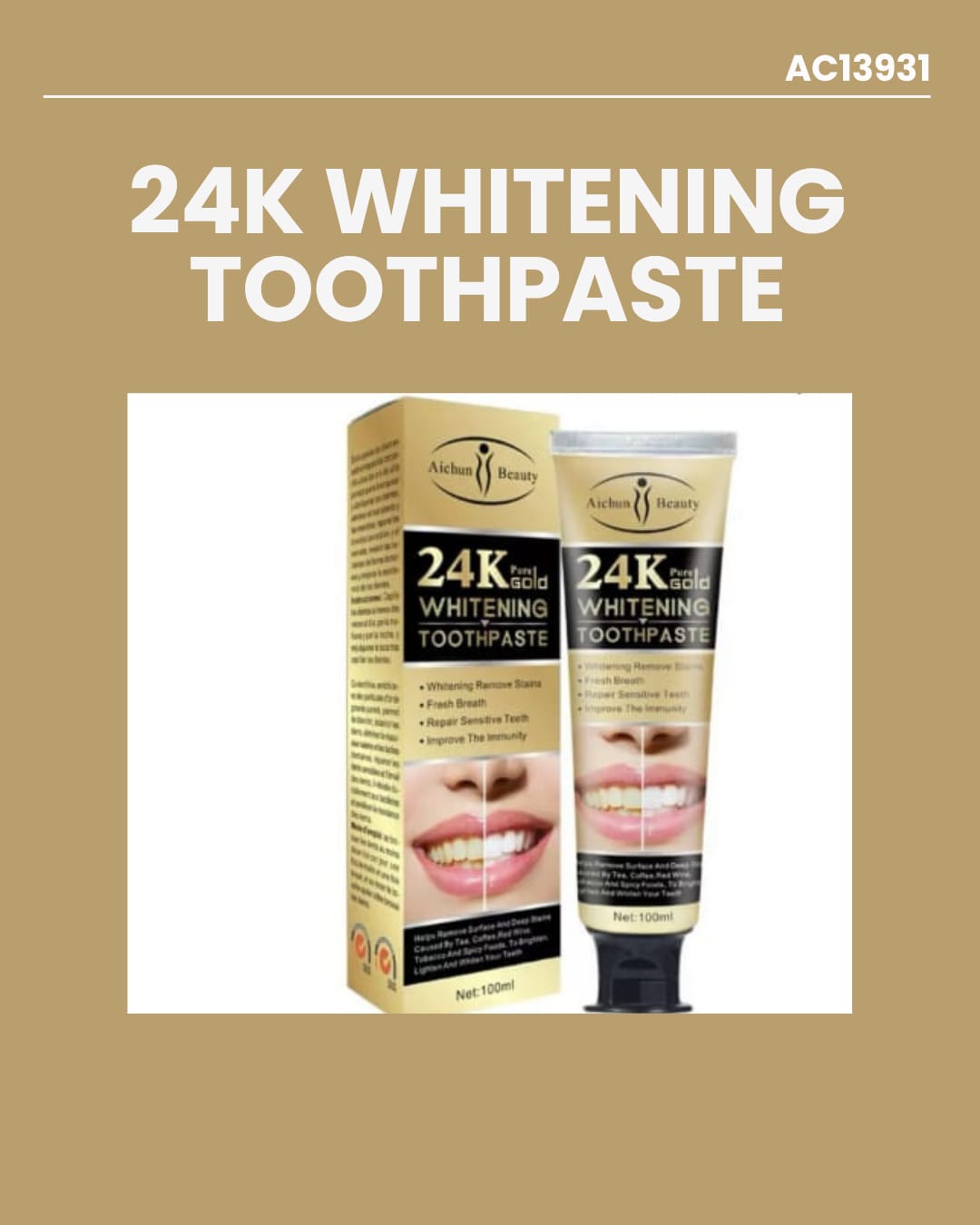 24K Whitening Toothpaste AC13931 – Landoline Resellers