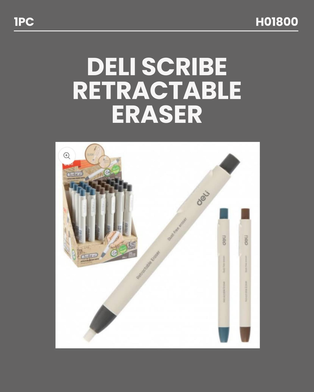 Deli Scribe Retractable Eraser H01800 – Landoline Resellers